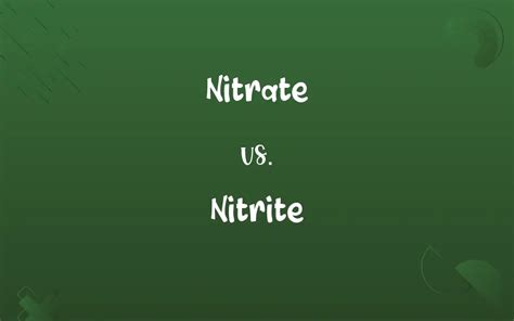 Nitrate Vs Nitrite Know The Difference