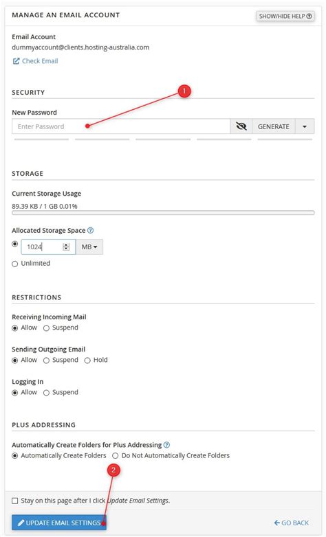 Email Accounts Changing Password Knowledgebase Hosting Australia