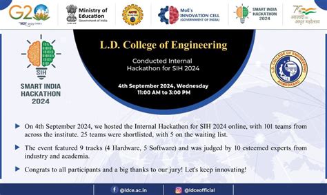 Ldce Sih2024 Hackathon Innovation Techforgood L D College Of