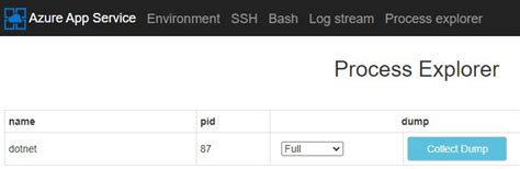 Missing Process Explorer Option For Azure Web Apps Microsoft Qanda