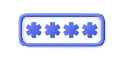 3d Locked Password Field Isolated On White Background Icon For Web And App 3d Render Vector
