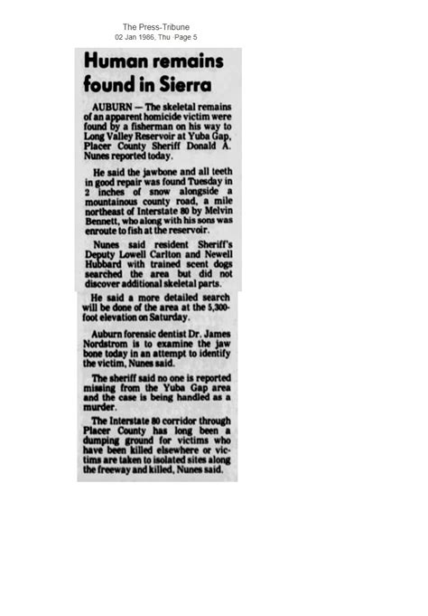 Ms Lass Remains Found Rip Donna Lass Page 6 The Zodiac Killer