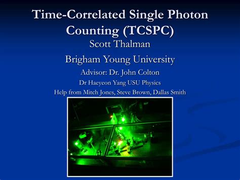Ppt Time Correlated Single Photon Counting Tcspc Powerpoint