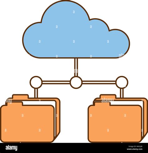 Cloud Computing With File Folders Network Stock Vector Image And Art Alamy