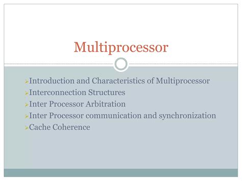 multiprocessor pptx operating systems computer software and