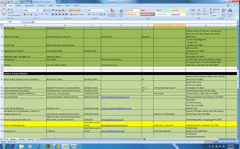 Submission Tracking Spreadsheet Printable Spreadshee Submission