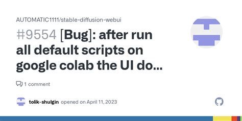 Bug After Run All Default Scripts On Google Colab The UI Dont Load