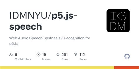 Github Idmnyu P5 Js Speech Web Audio Speech Synthesis Recognition For P5 Js