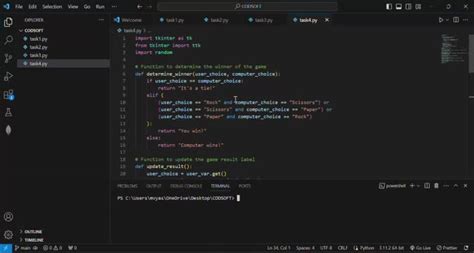 Yashwanth Kumar M V On Linkedin Codsoft Python