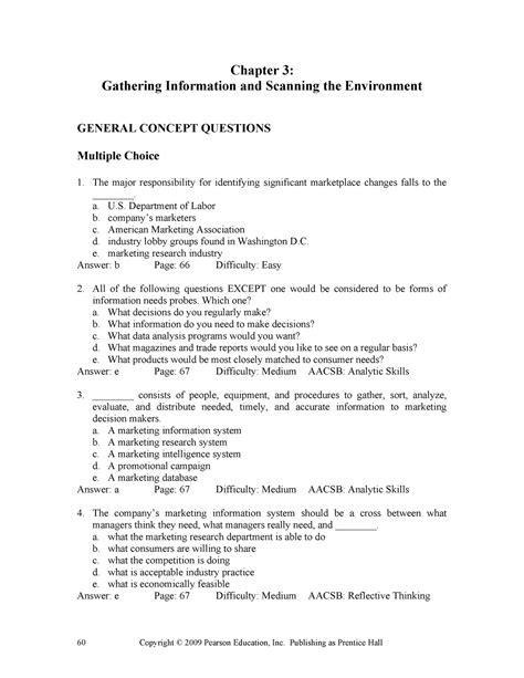 Chp 3 Test Bank Chapter 3 Gathering Information And Scanning The Environment General Concept