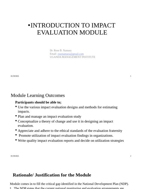 Introduction To Impact Evaluation Rose Pdf Evaluation