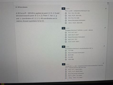 Solved 1 2d Force Systems 208 Knm 4 The Figure Below Shows