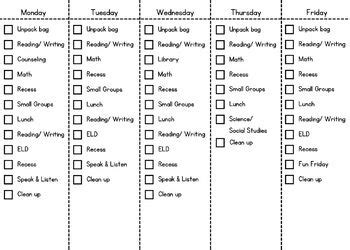 FULLY EDITABLE Visual Schedule Template By Teach The World Changers