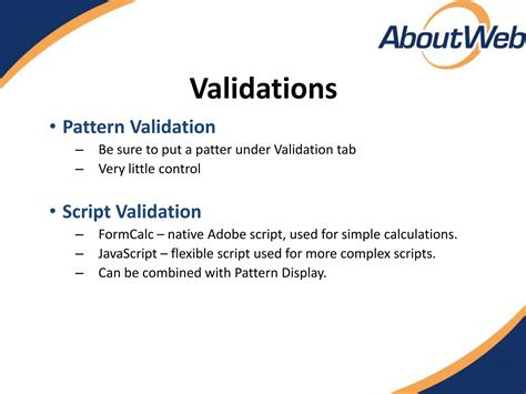 Livecycle Scripting And Validations Ppt