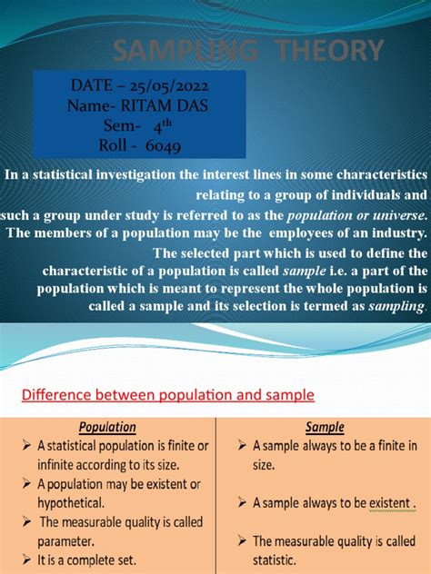 Sampling Theory Ppt Present Pdf Sampling Statistics Bias Of An Estimator