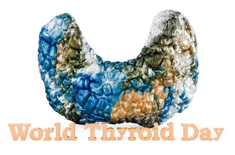 Premium Photo Thyroid With Earth Map Texture 3d Rendering World