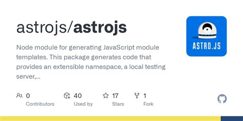 github astrojs astrojs node module for generating javascript module