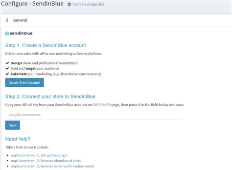 Sendinblue Integration