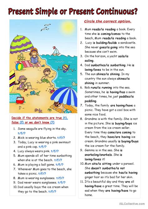 Present Simple Or Present Continuous… English Esl Worksheets Pdf And Doc