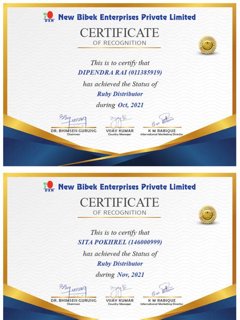 Certificate Of Recognition Nepal Final Pdf