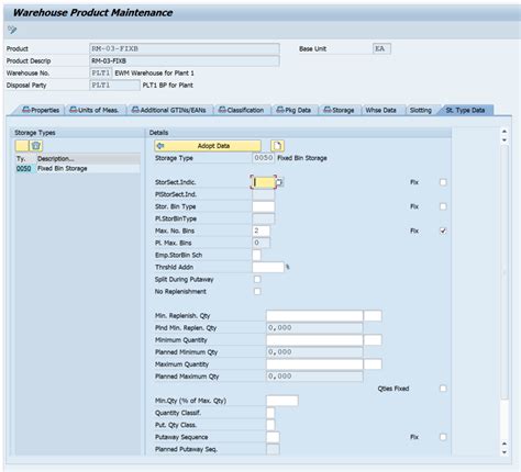 Sap Ewm Cf115 Setting Up Fixed Bin Putaway Strategy For The Warehouse Sap Ewm Configuration