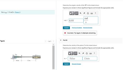 Solved Determine The Angular Velocity Of Link BC At The Chegg