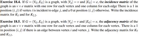 Solved Exercise If G VG EG Is A Graph With Vg V Chegg Com
