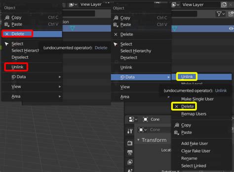 Two Questions Of Delete And Unlink In Outliner Basics And Interface
