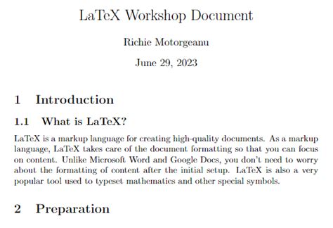 Latex Letter