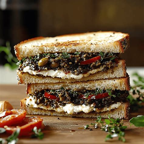 Olive Tapenade And Goat Cheese Sandwich