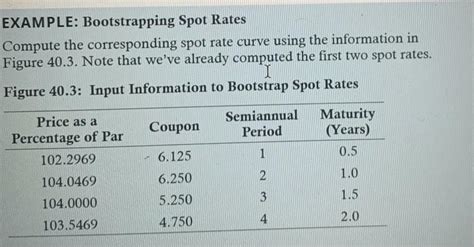 solved example bootstrapping spot rates compute the