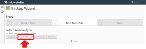 cara backup dan restore mysql melalui backup wizard indowebsite