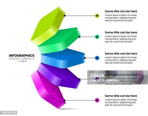 인포그래픽 템플릿입니다 텍스트가 있는 5개의 3d 정사각형 3차원 형태에 대한 스톡 벡터 아트 및 기타 이미지 3차원 형태 개념 계획 Istock