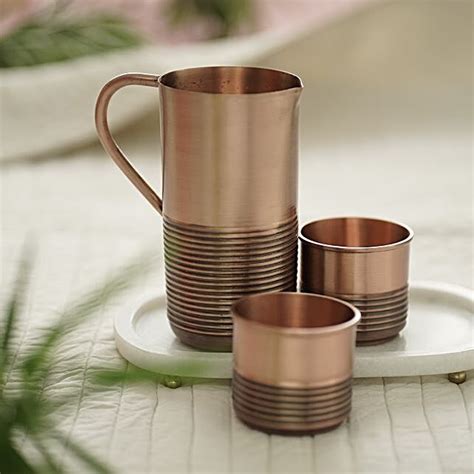Buysend Courtyard Copper Water Glass Set Online Fnp
