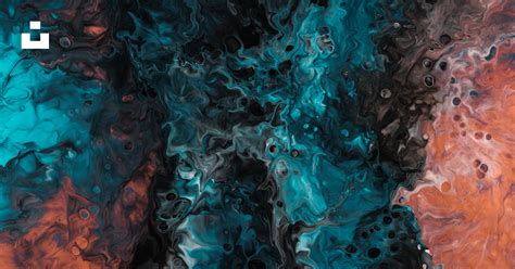 파란색과 주황색의 추상화 사진 Unsplash의 무료 텍스처 이미지