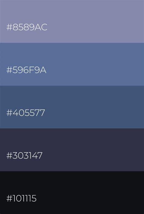 Цветовая палитра Color Palette Темные цвета