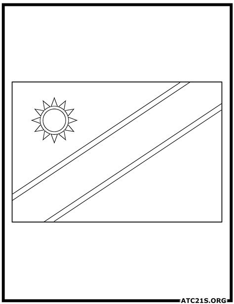 Namibia Flag Coloring Page Atc21s