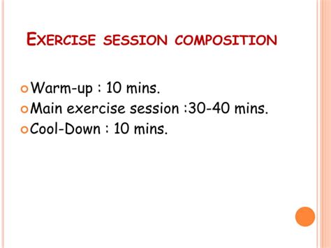 Physical Fitness And Exercise Session Ppt