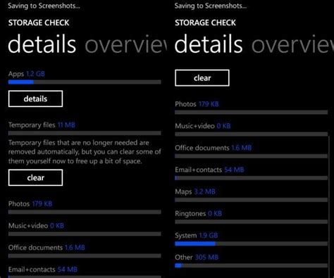 Storage Check Release Other Storage Space On Windows Phone