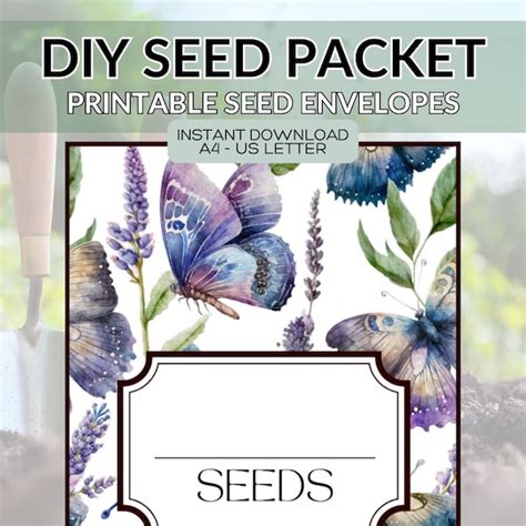 Seed Packet Template Etsy