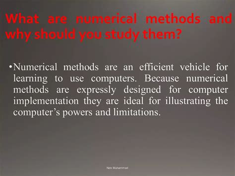 Introduction To Numerical Analysis Ppt