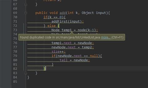 Intellij 노란줄 Found Duplicated Code In 해결방법