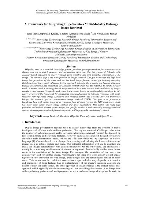 pdf a framework for integrating dbpedia into a multi modality