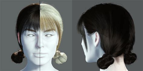 Realistic Female Hair Superhive Formerly Blender Market
