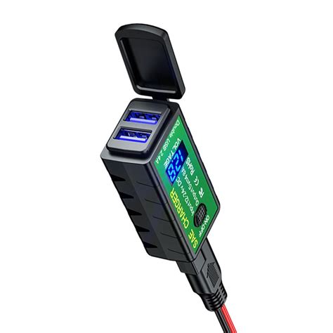 Dual Usb Motorfiets Lader 12v Sae Naar Usb Waterdi Vicedeal