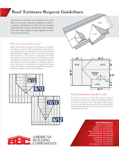 Free 5 Roof Estimate Samples In Pdf