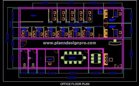 Office Interior Layout Plan Free AutoCAD DWG File
