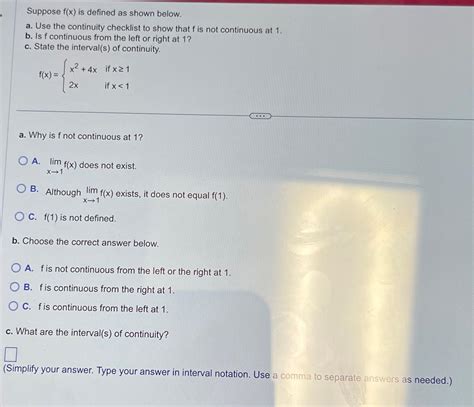 Solved Suppose F X Is Defined As Shown Below A Use The Chegg Com