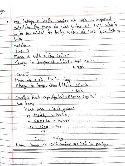 heat class 10 science notes complete handwritten notes webnotee