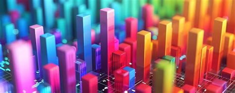 Premium Photo Colorful 3d Bar Graphs And Data Visualization
